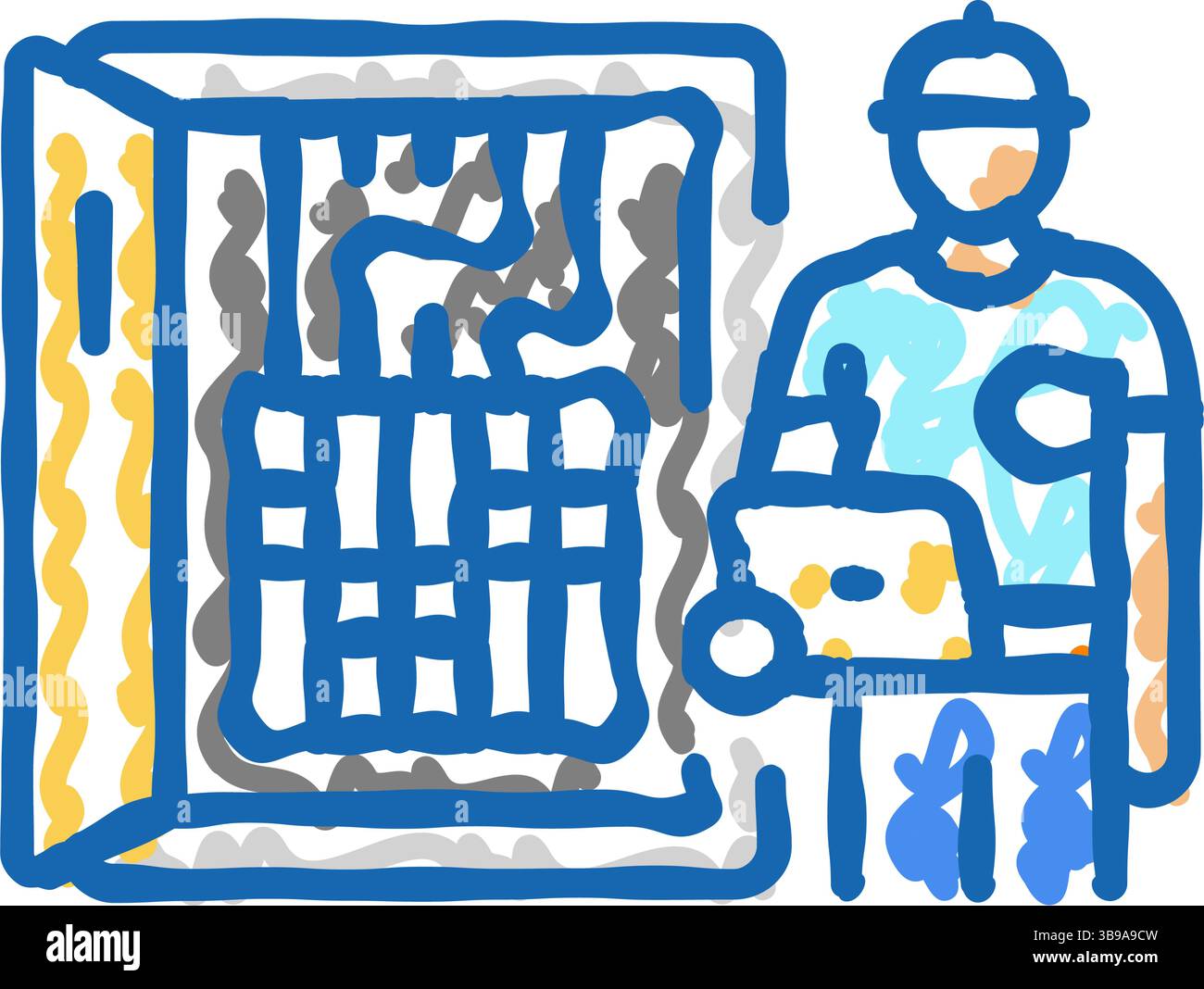 data logging audit energy icon doodle illustration Stock Vector Image ...