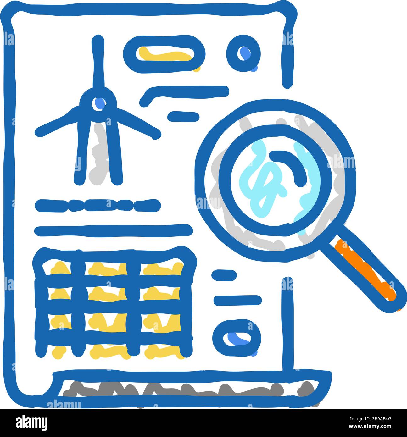 wind energy analysis audit icon doodle illustration Stock Vector Image ...