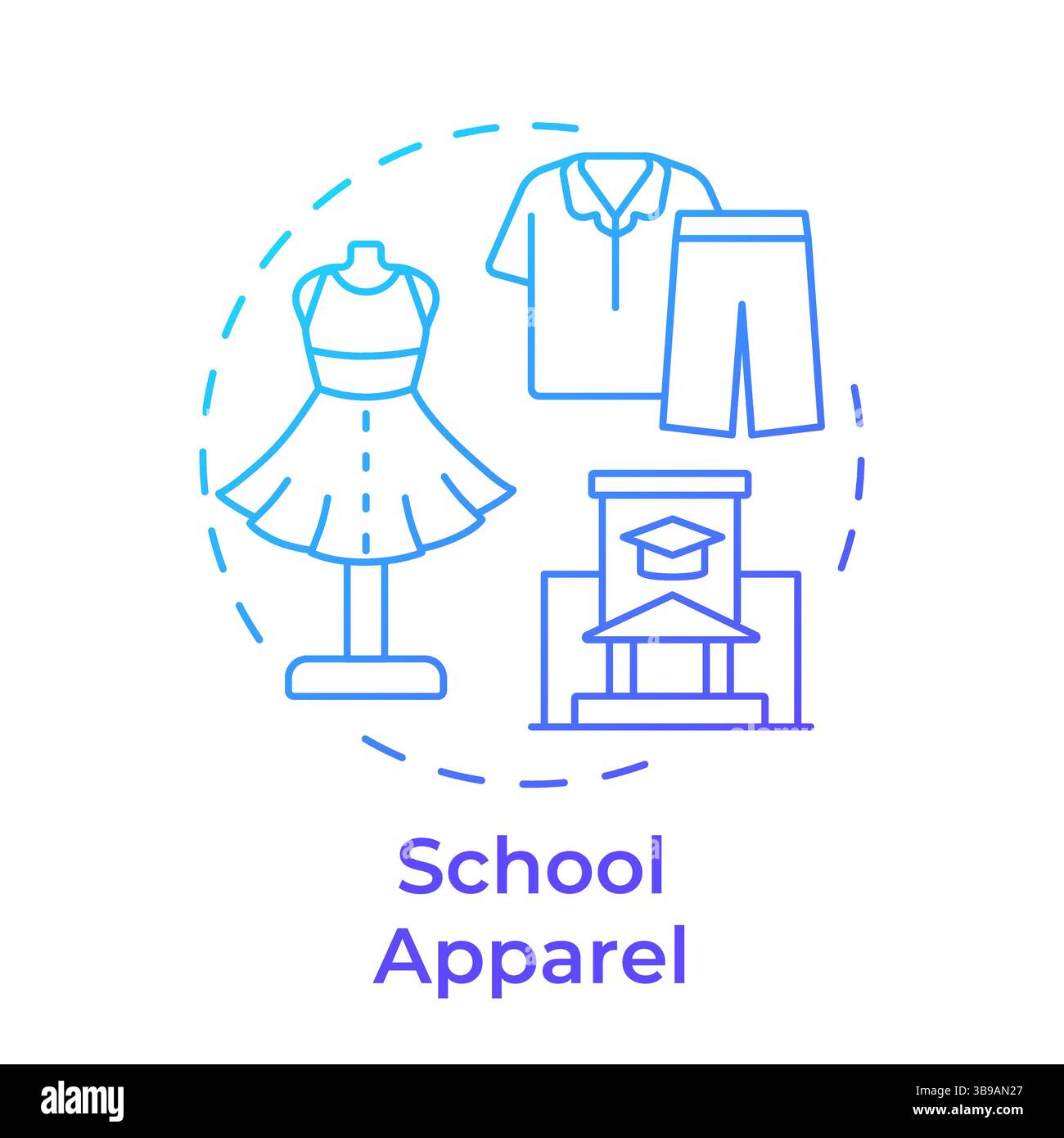 Blue school uniform Stock Vector Images - Alamy