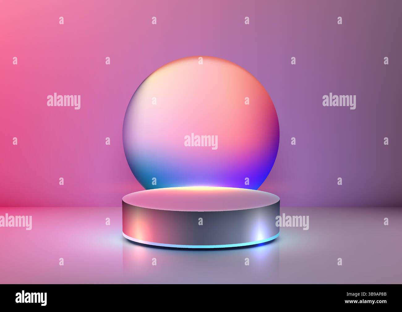 vibrant 3d podium with a soft edged circle backdrop in a gradient of ...