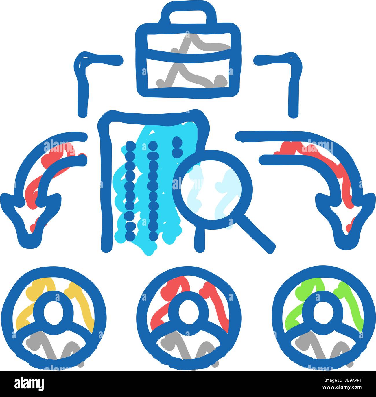 recruitment process outsourcing rpo icon doodle illustration Stock ...