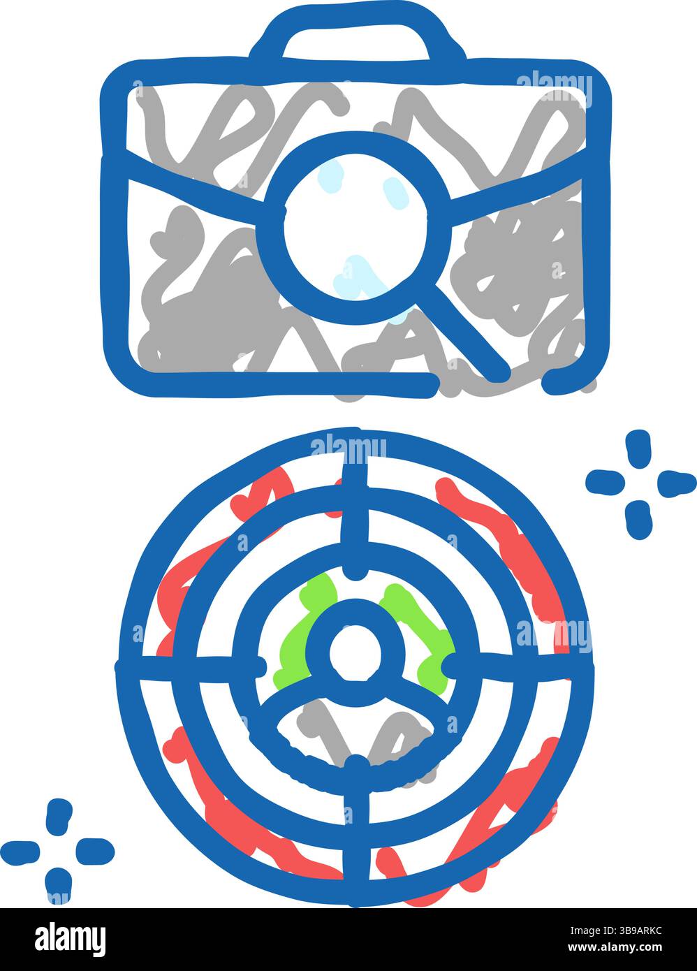 candidate journey mapping recruitment business icon doodle illustration ...