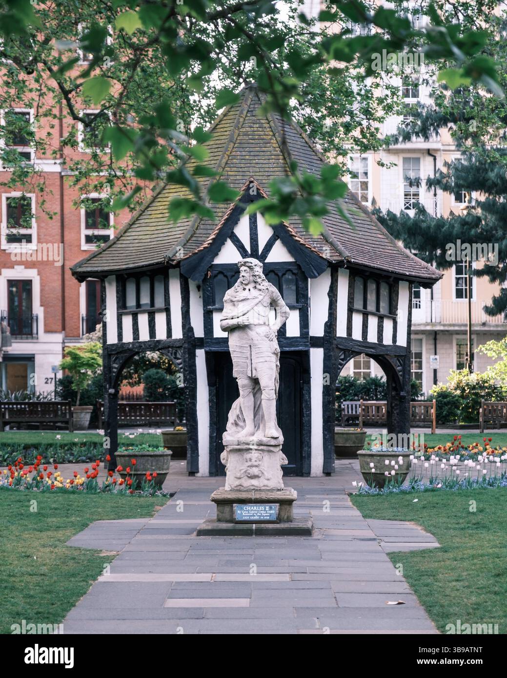 London, England - 28th April 2025: A statue of Charles II by Danish ...