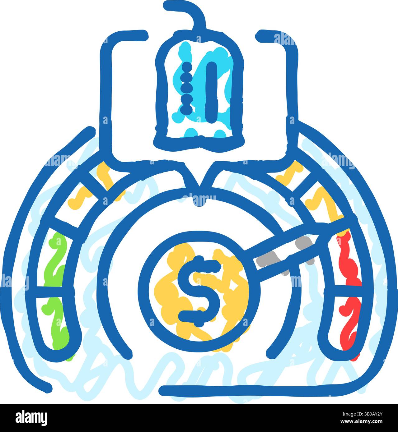 perception value consumer behavior icon doodle illustration Stock ...