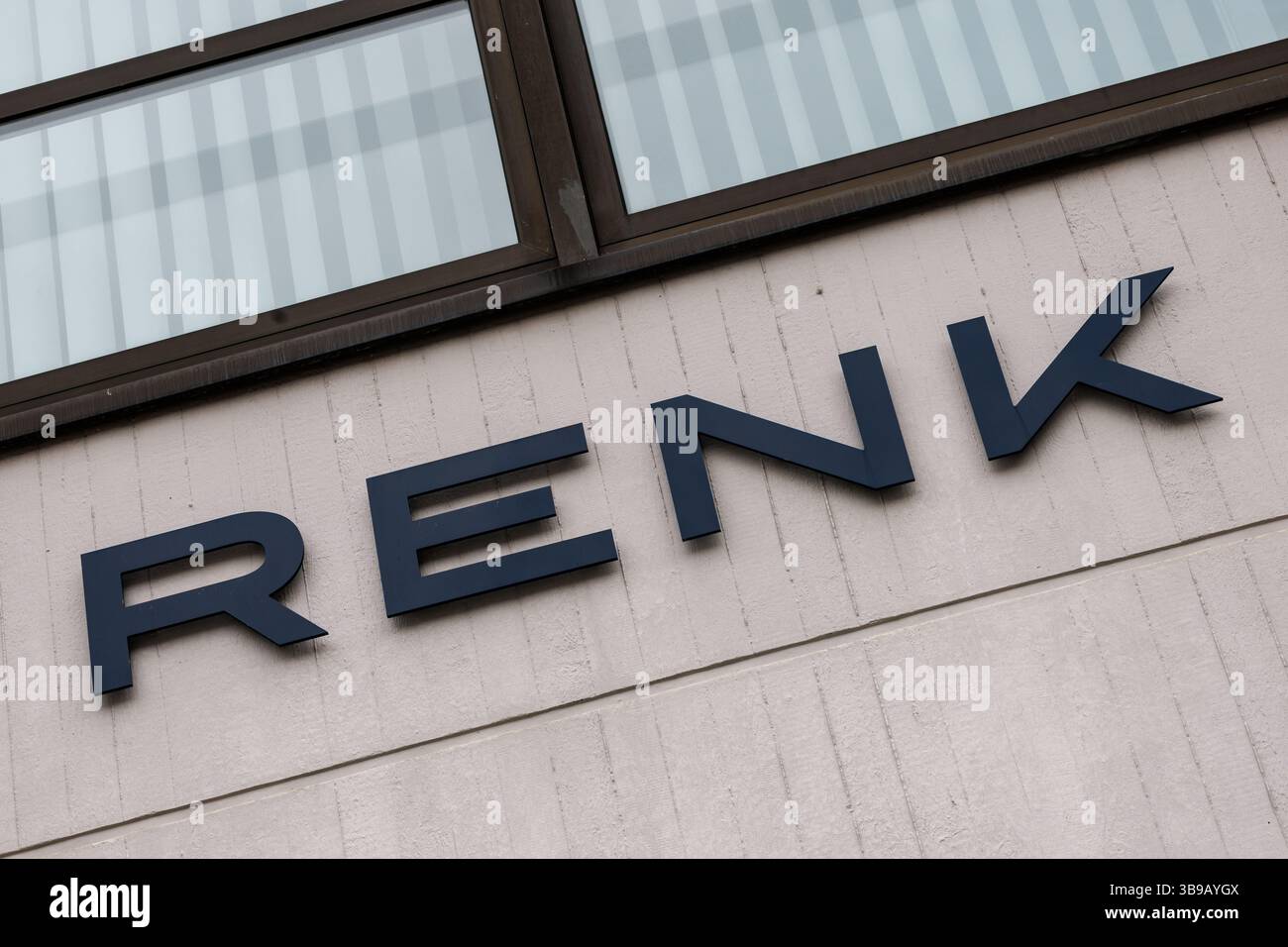 Augsburg, Germany. 08th May, 2025. The lettering and logo of the listed ...