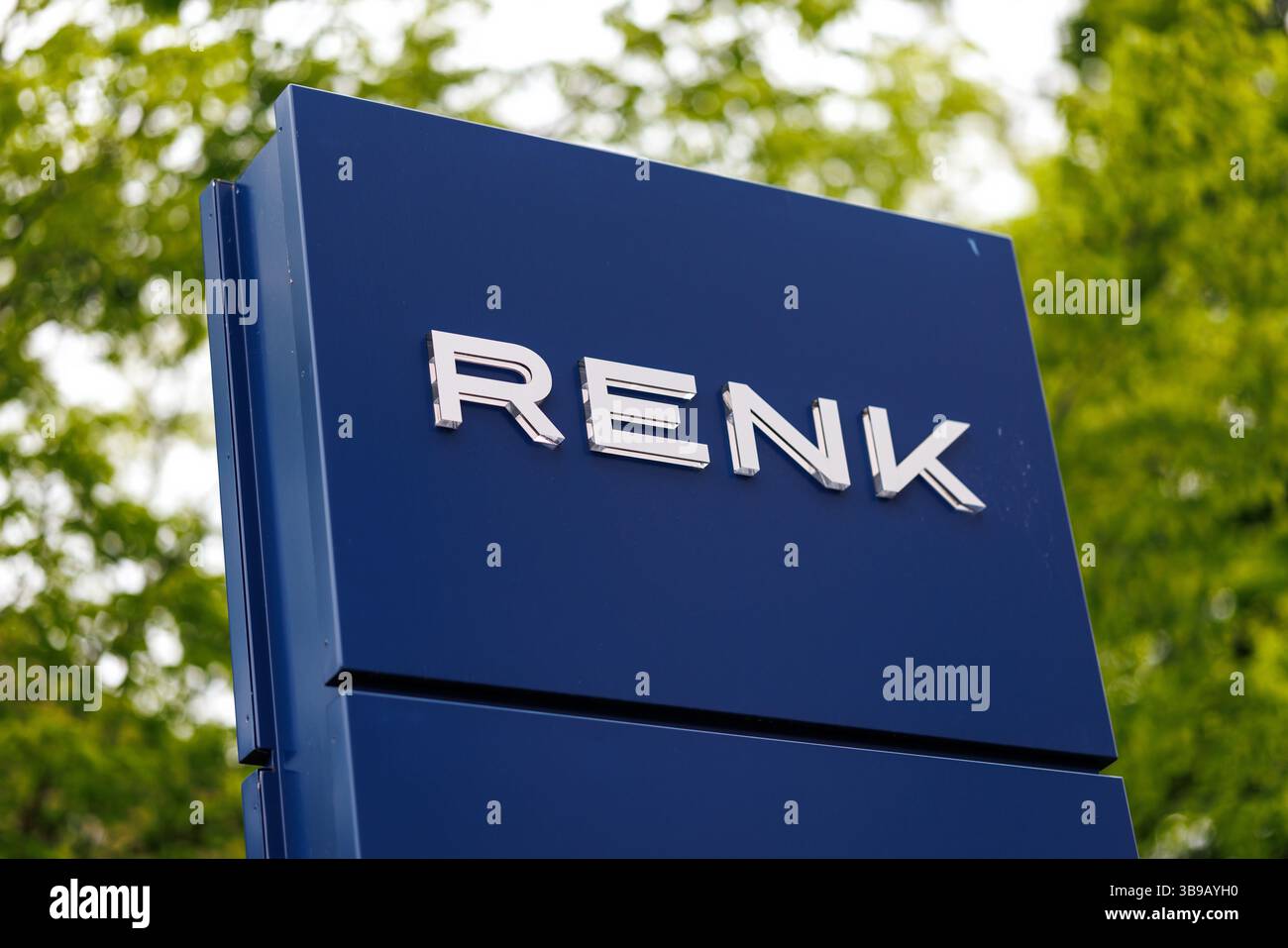 Augsburg, Germany. 08th May, 2025. The lettering and logo of the listed ...