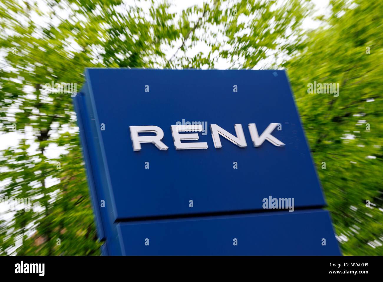 Augsburg, Germany. 08th May, 2025. The lettering and logo of the listed ...