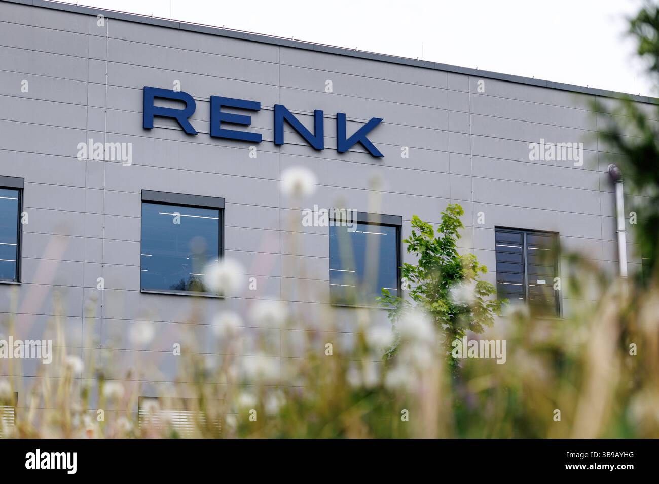 Augsburg, Germany. 08th May, 2025. The lettering and logo of the listed ...