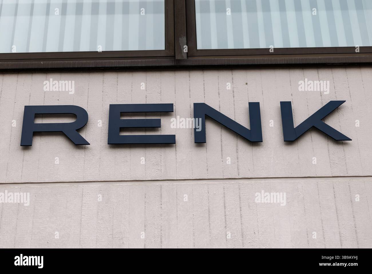 Augsburg, Germany. 08th May, 2025. The lettering and logo of the listed ...