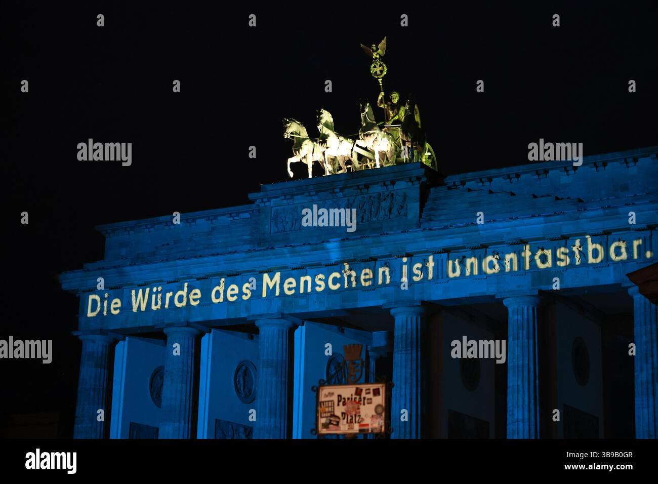05/08/2025, Berlin, Germany,Berlin: Illumination of the Brandenburger ...