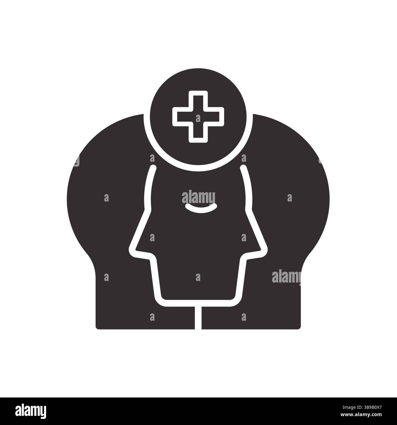 Mental health icon. Symbol psychological support and care. Vector ...