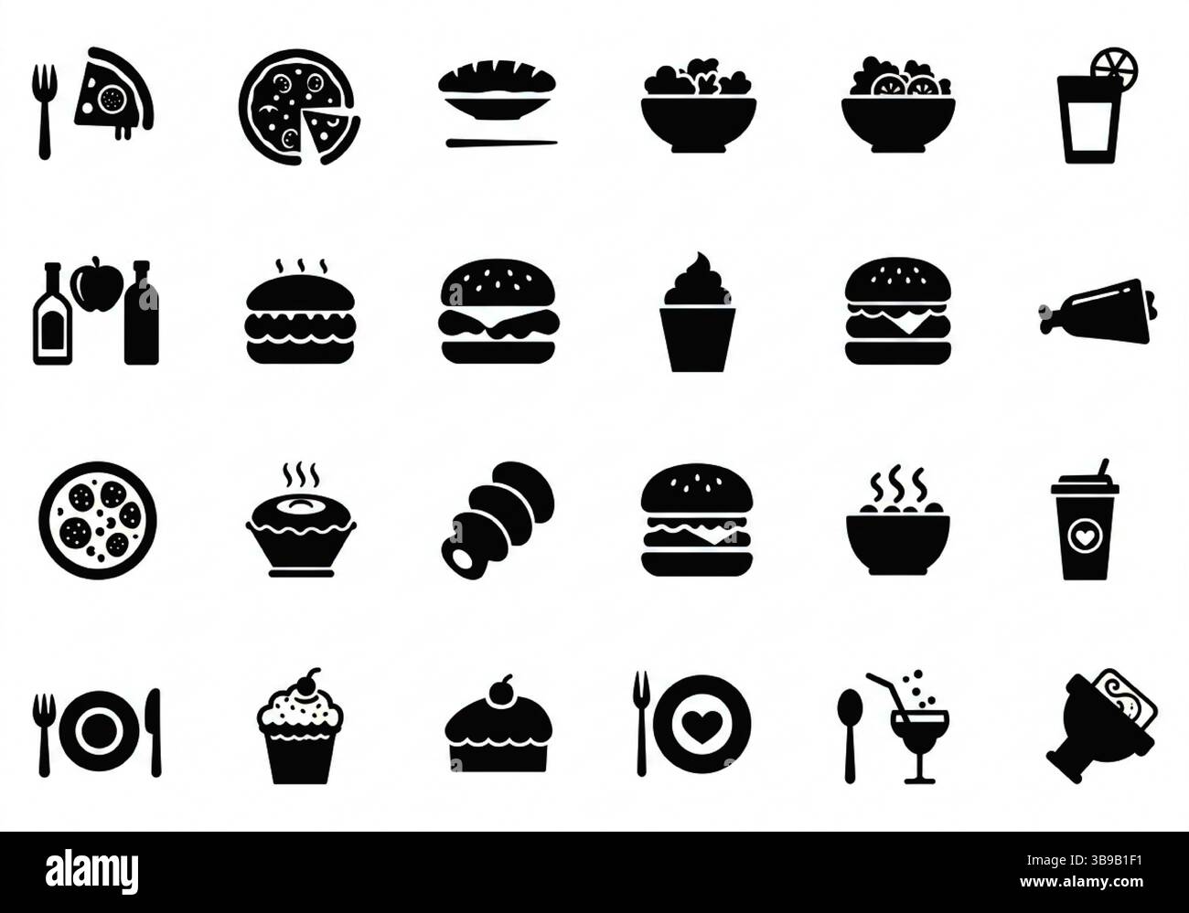 Cafe drink icons Cut Out Stock Images & Pictures - Alamy