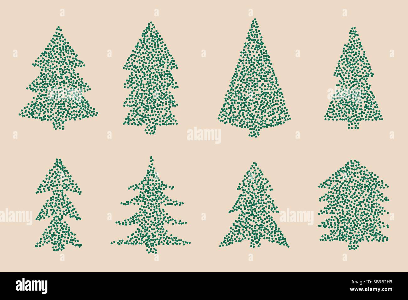 Dot christmas tree isolated Stock Vector Images - Alamy