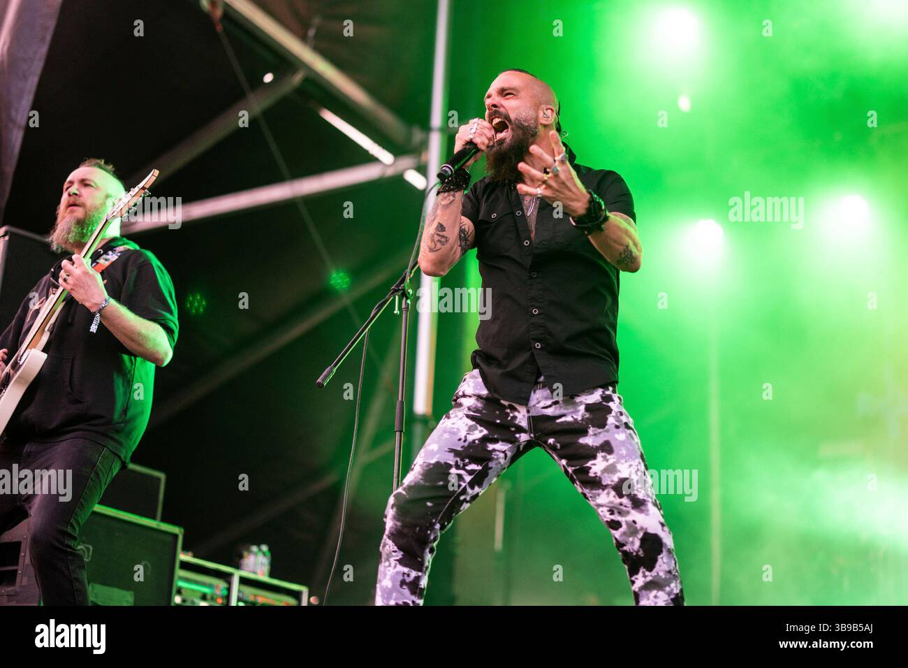Jesse Leach of Killswitch Engage performs during Sonic Temple Art and Music Festival on Thursday ...
