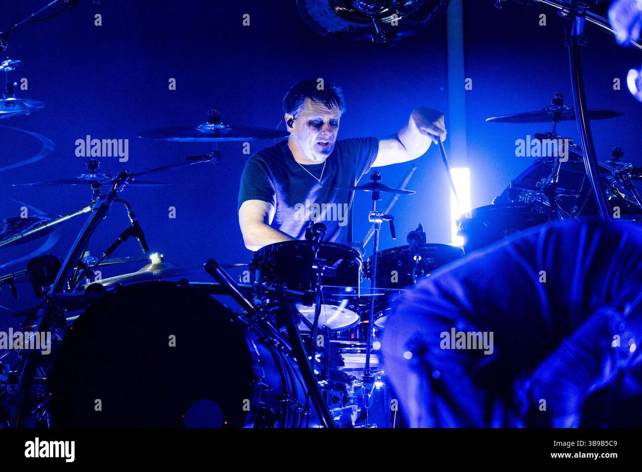 Ray Luzier of Korn performs during Sonic Temple Art and Music Festival ...