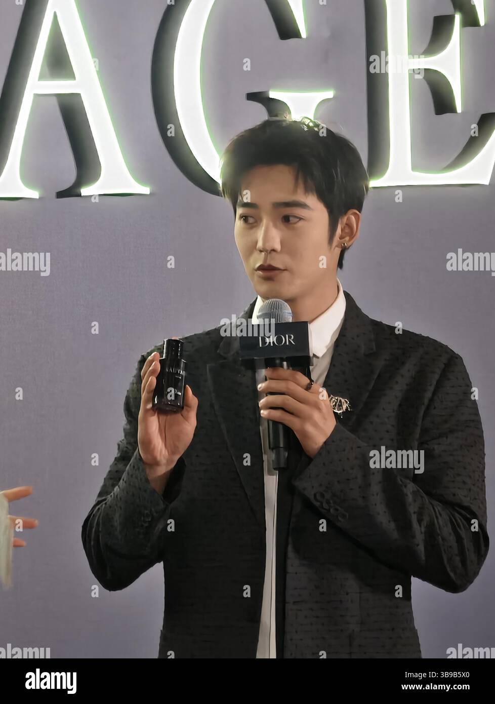 Chinese actor and model Yu Shi attends an activity in Shanghai, China ...