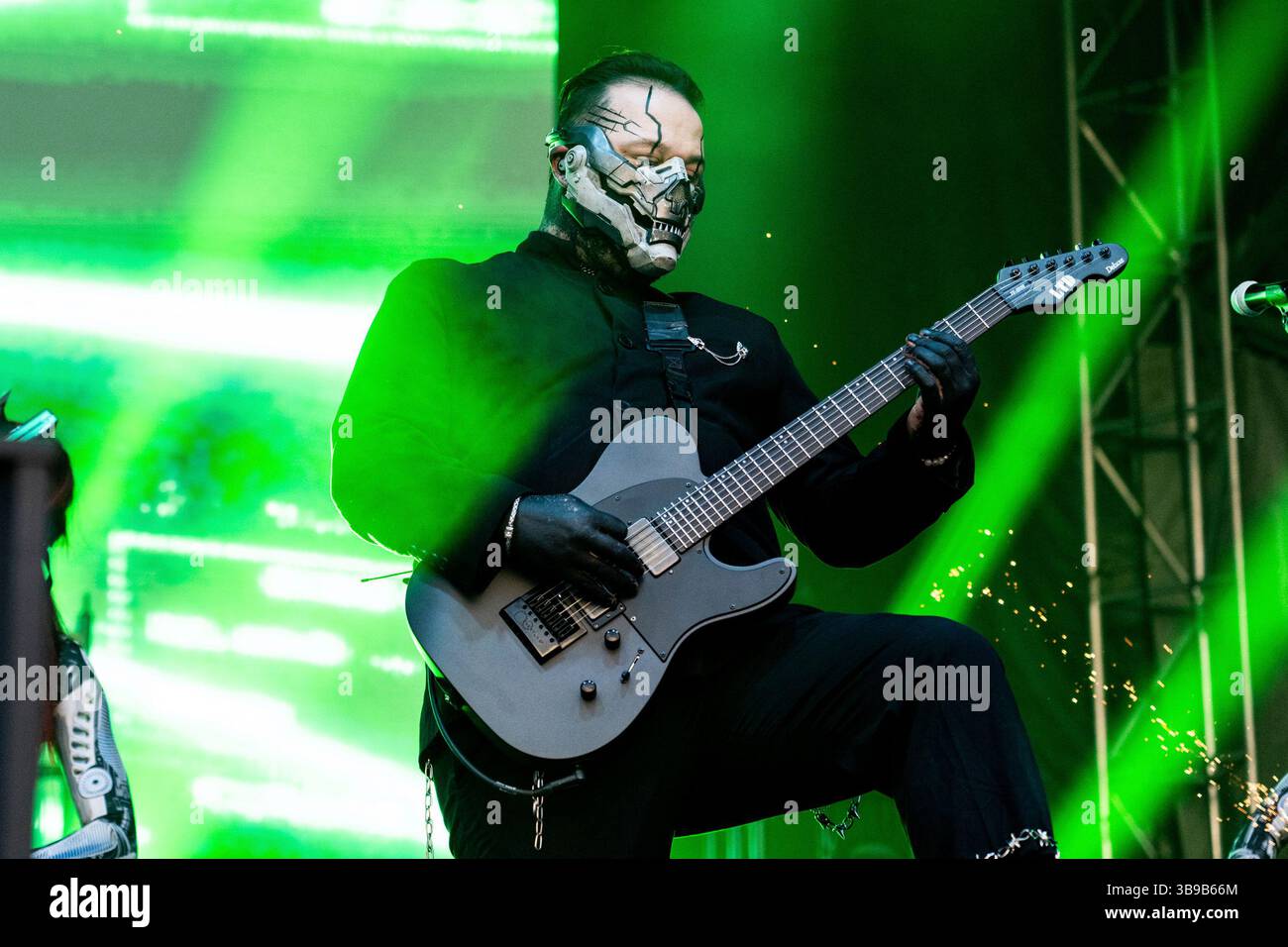 Ryan Sitkowski of Motionless in White performs during Sonic Temple Art ...