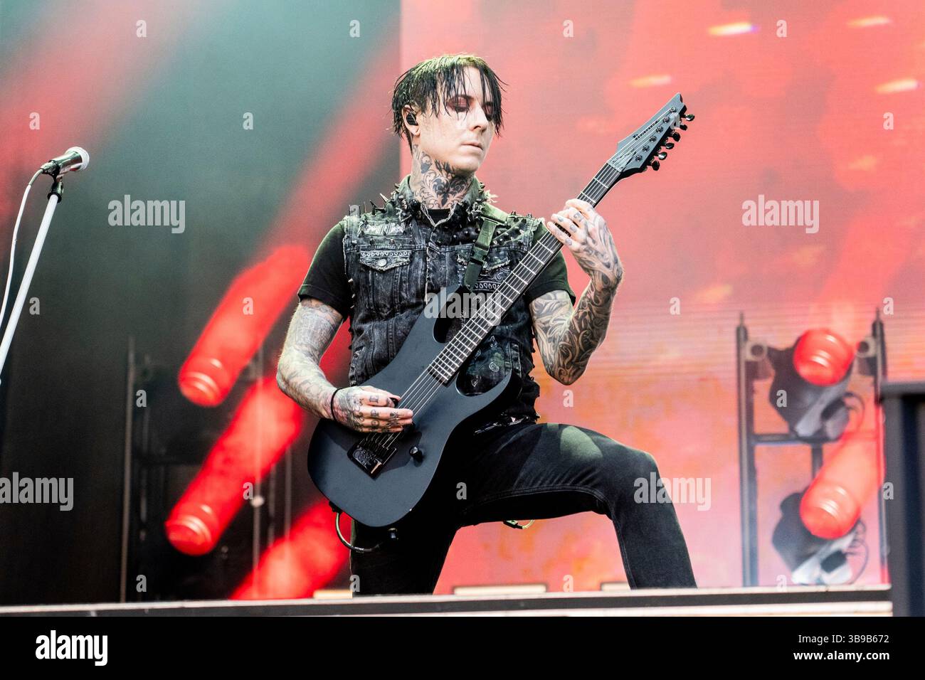 Ricky Olson of Motionless in White performs during Sonic Temple Art and ...