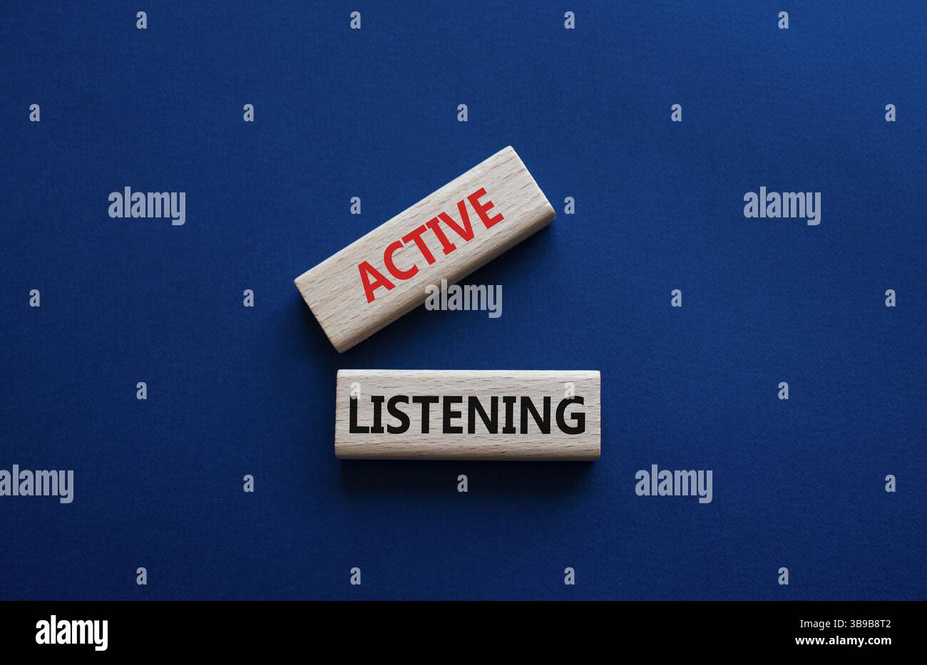 Active listening symbol. Wooden blocks with words Active listening ...