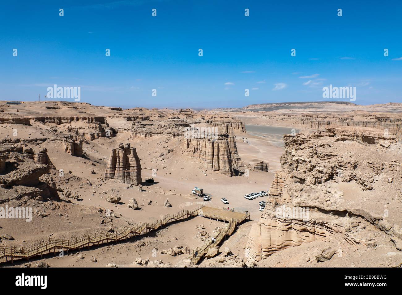 Aerial photo shows the yardang landform in Hami City, northwest China's ...