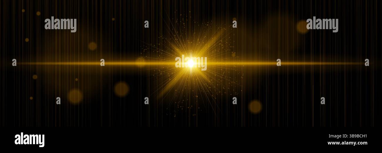 Golden-brown light burst with vertical motion lines, flare core, soft ...