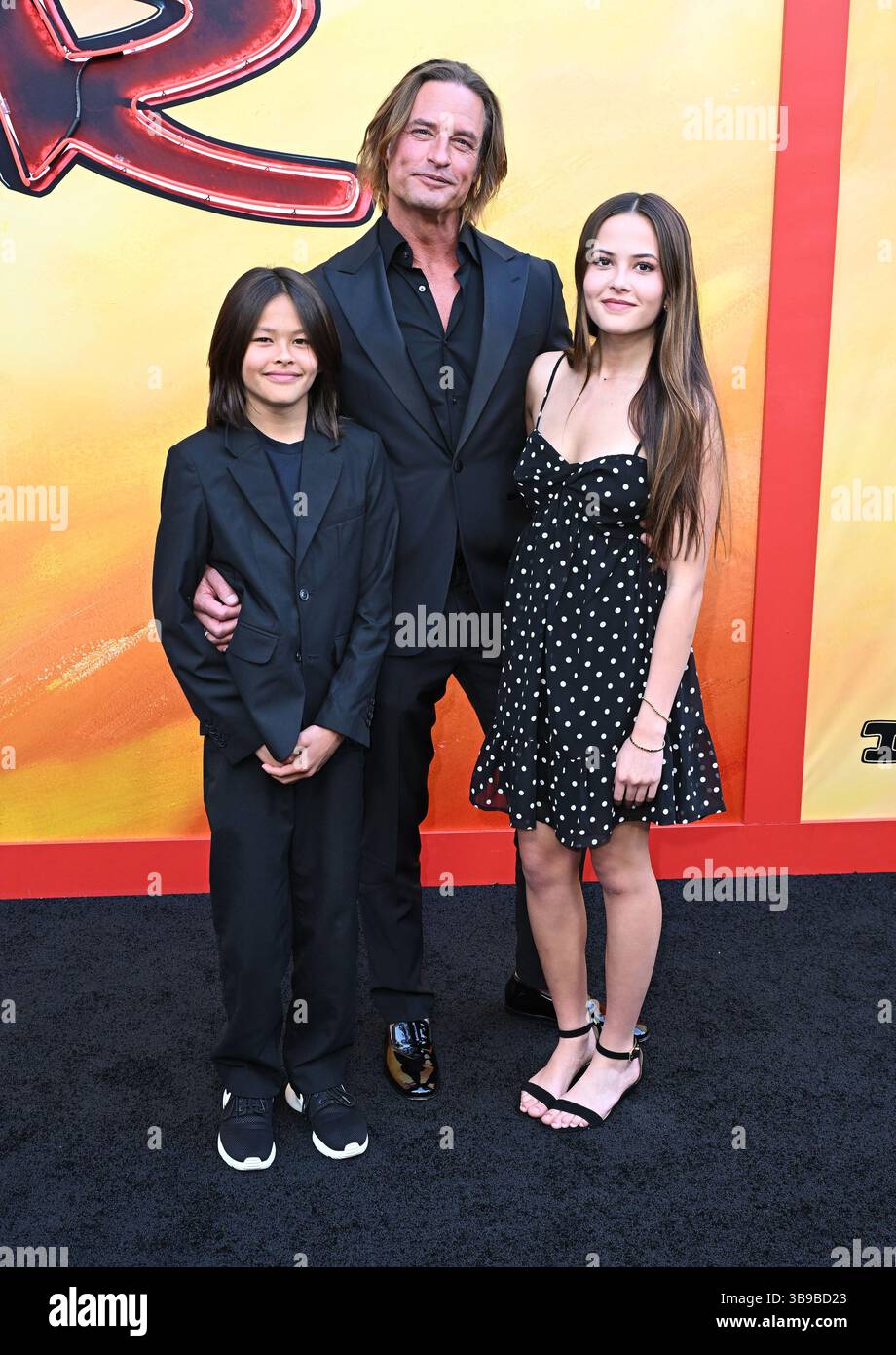 Hunter Lee Holloway, Josh Holloway and Java Kumala Holloway arriving at the HBO Original Series ...