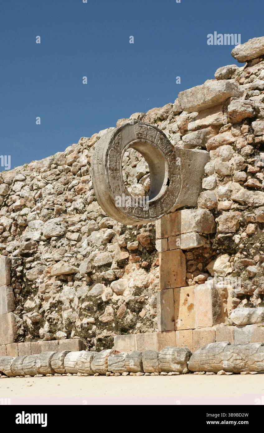 Mexico. Yucatan. Uxmal. Ball game ring at the Ball Court. 890-915 AD ...