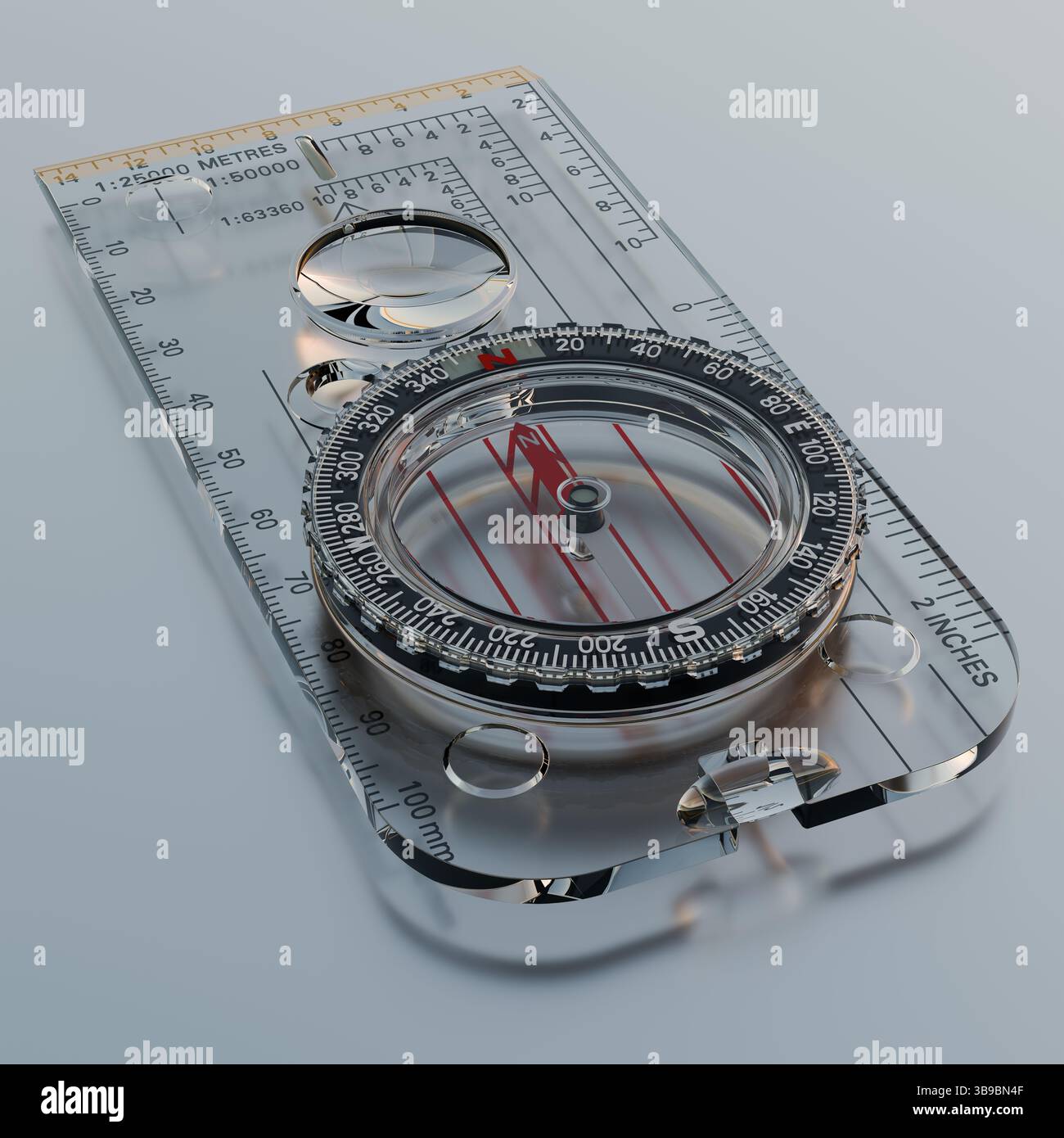 Magnetic Navigation Compass For Outdoor Adventurers Stock Photo - Alamy