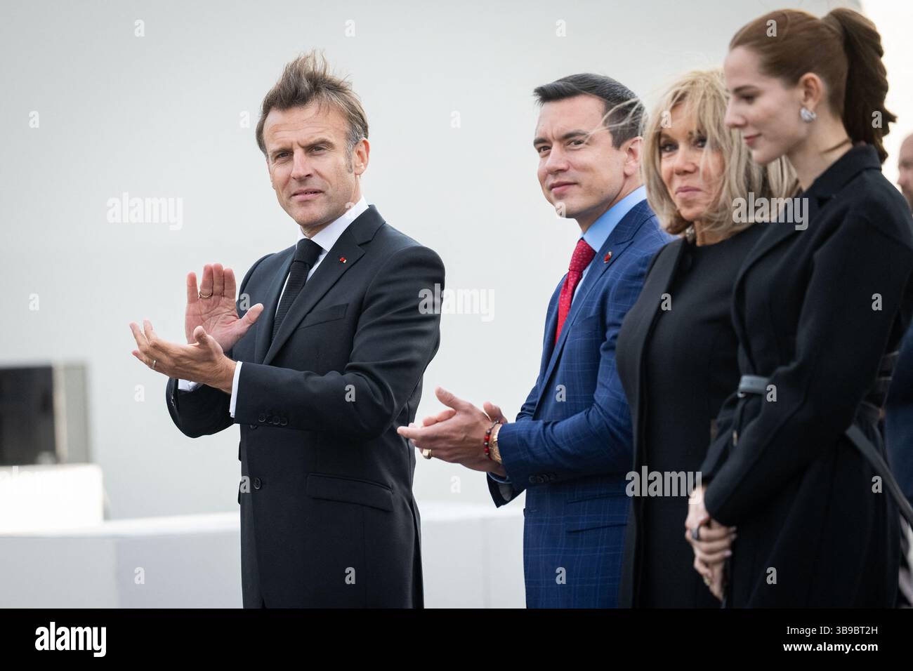 Paris, France. 08th May, 2025. President Emmanuel Macron with Daniel ...