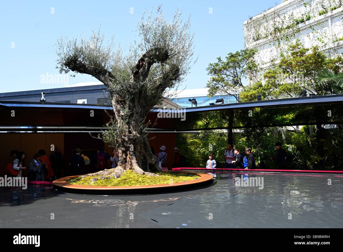 View of the France Pavilion at the World Expo 2025 at Yumeshima, an ...