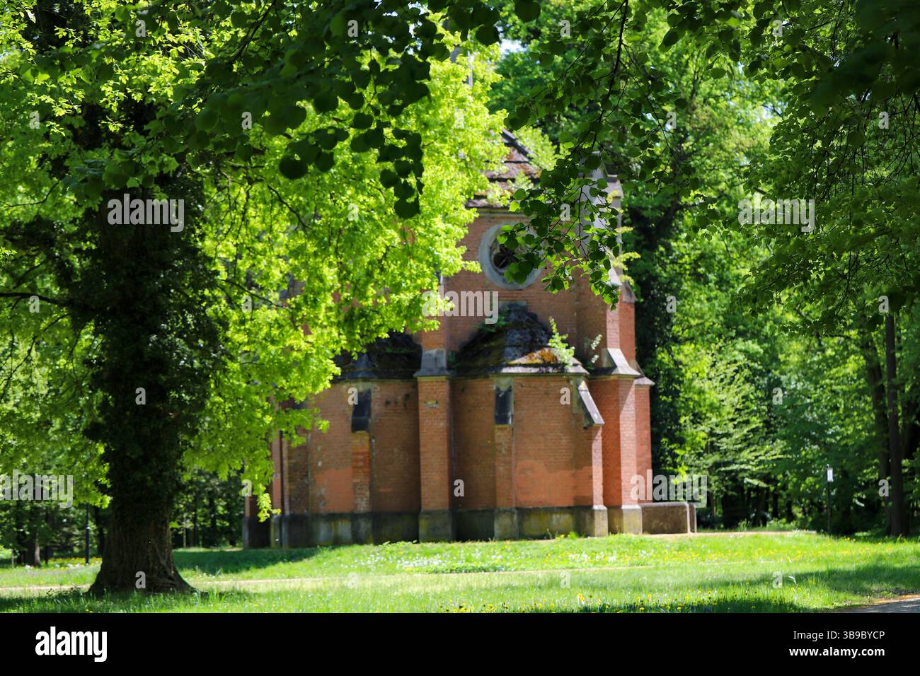 Abandoned Church Hidden in a Park Stock Photo - Alamy