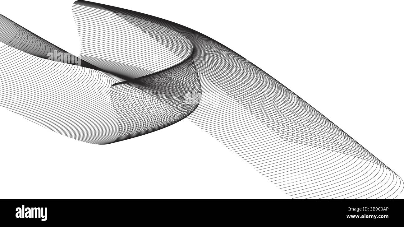 Grey wavy lines pattern on white background, backdrop for design Stock ...