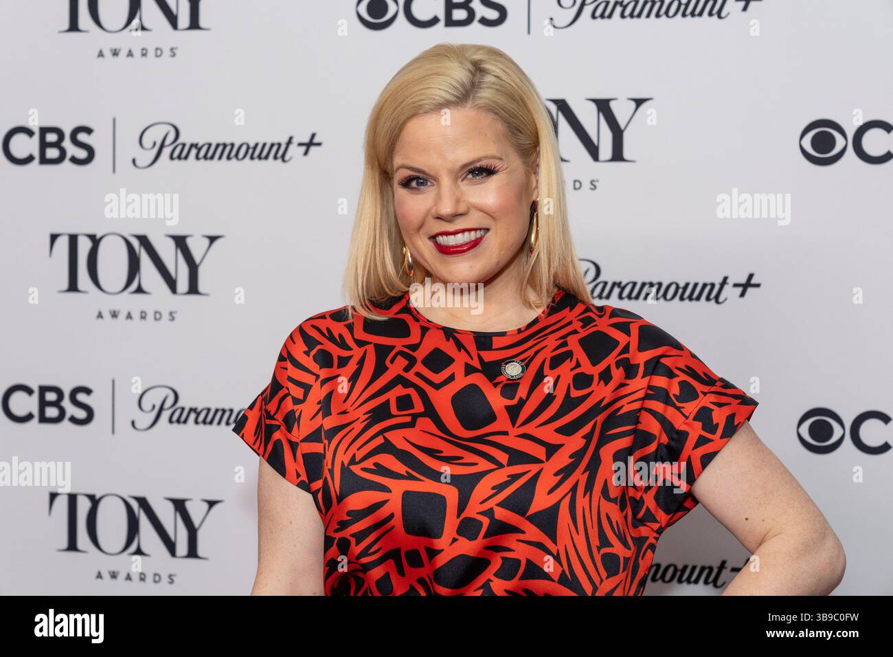 New York, USA. 08th May, 2025. Megan Hilty wearing dress by St. John ...