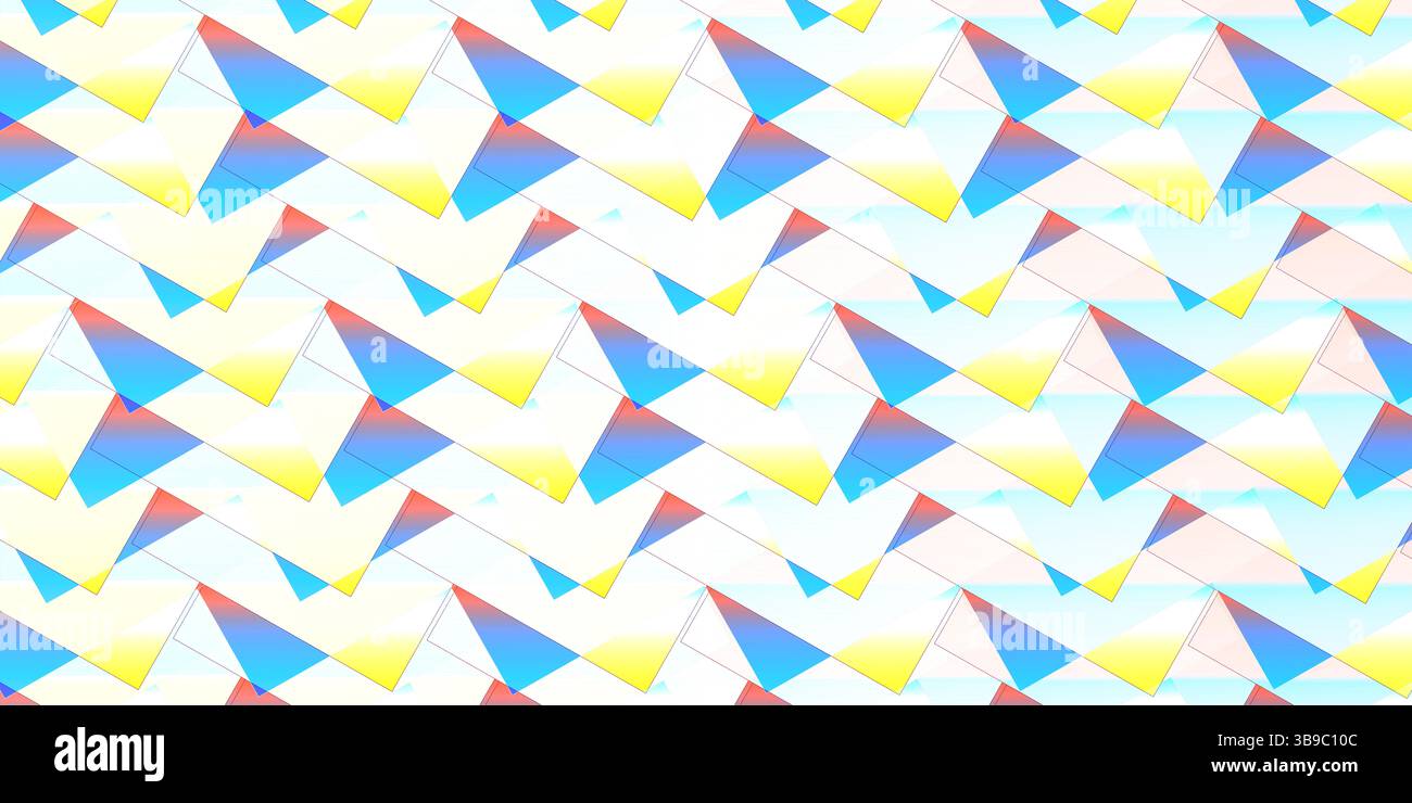 Abstract Prism Triangle Pattern in Soft Pastel Tones on White ...