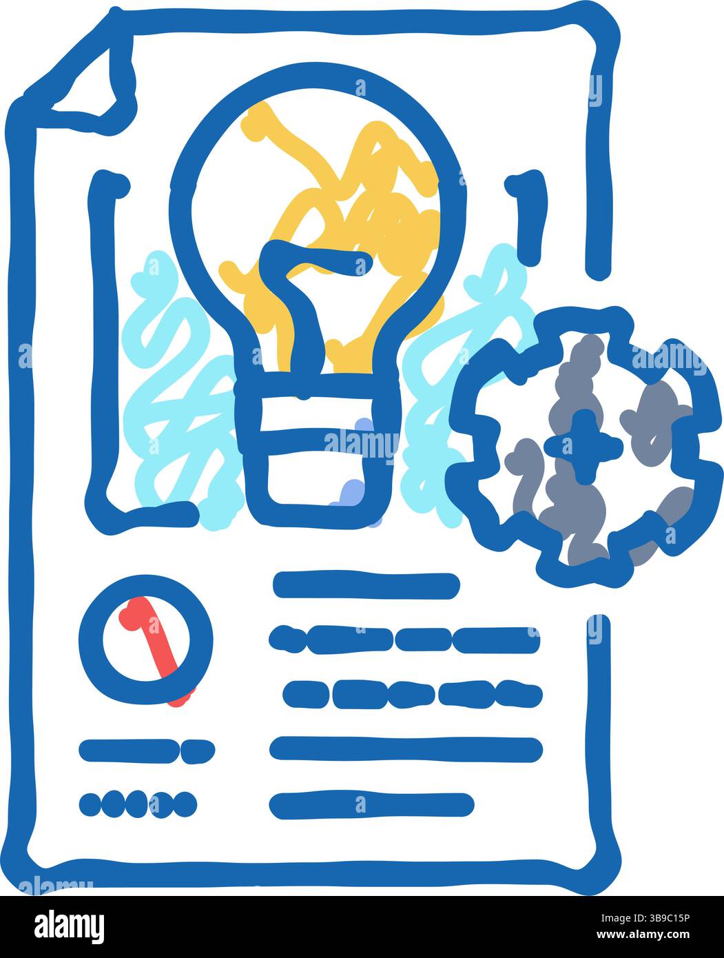 intellectual property management icon doodle illustration Stock Vector ...