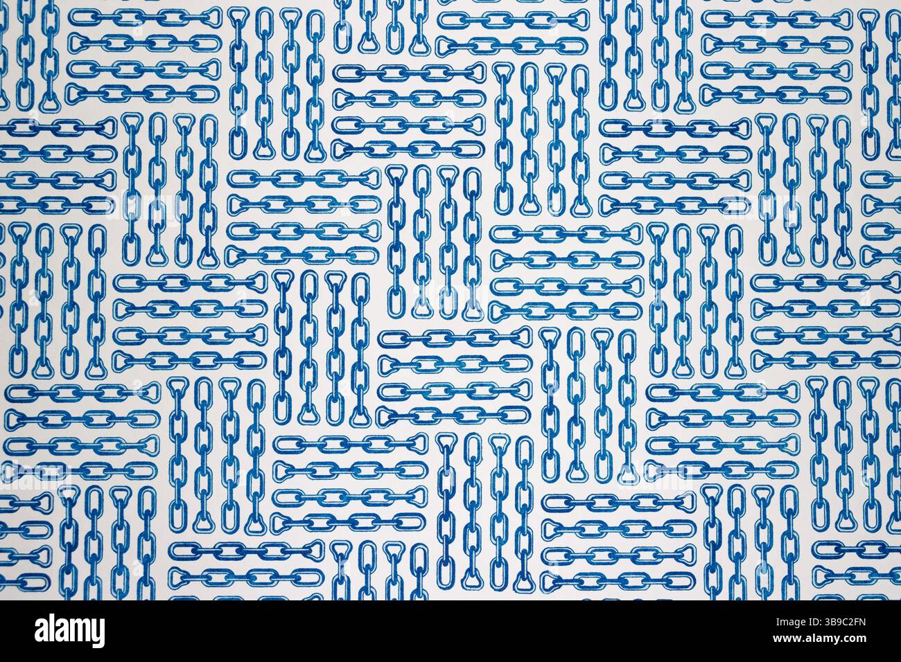 Seamless pattern of interlocking metal chains and links in a repeating ...