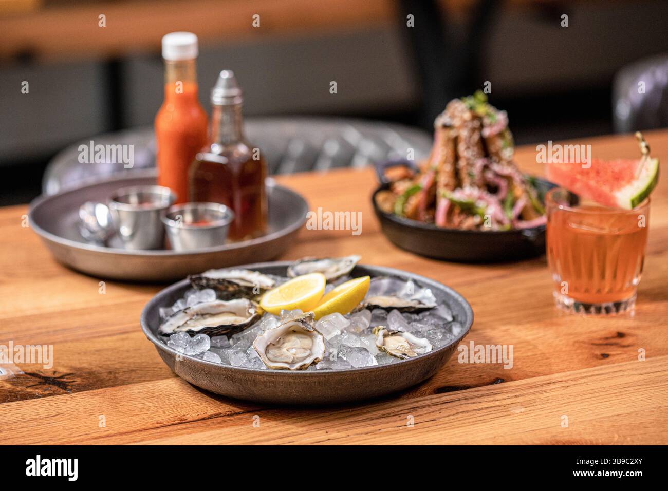 Condiments on bar hi-res stock photography and images - Alamy