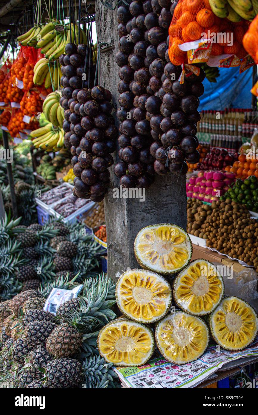 A fruit stand with exotic produce in Philippines Stock Photo - Alamy