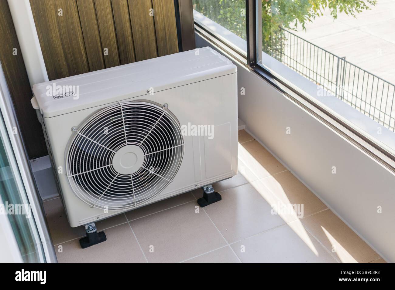 Air condition outdoor unit compressor install outside the house Stock ...