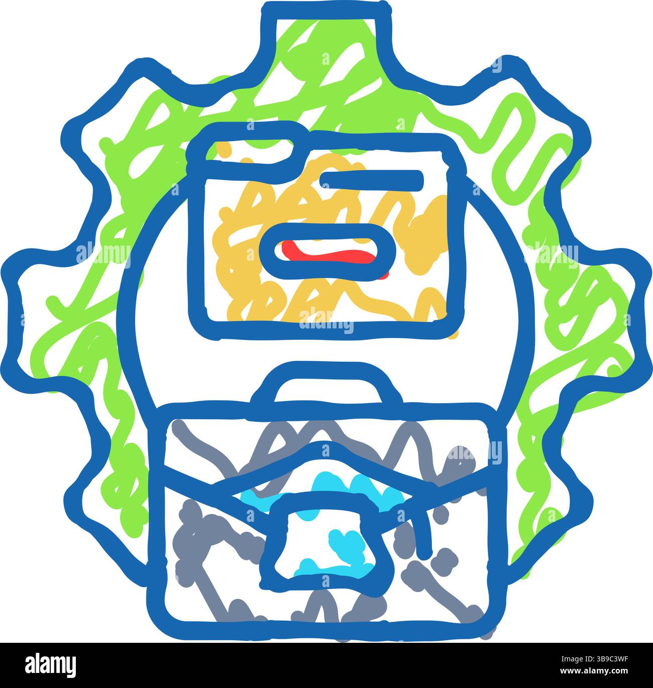 knowledge management business process icon doodle illustration Stock ...