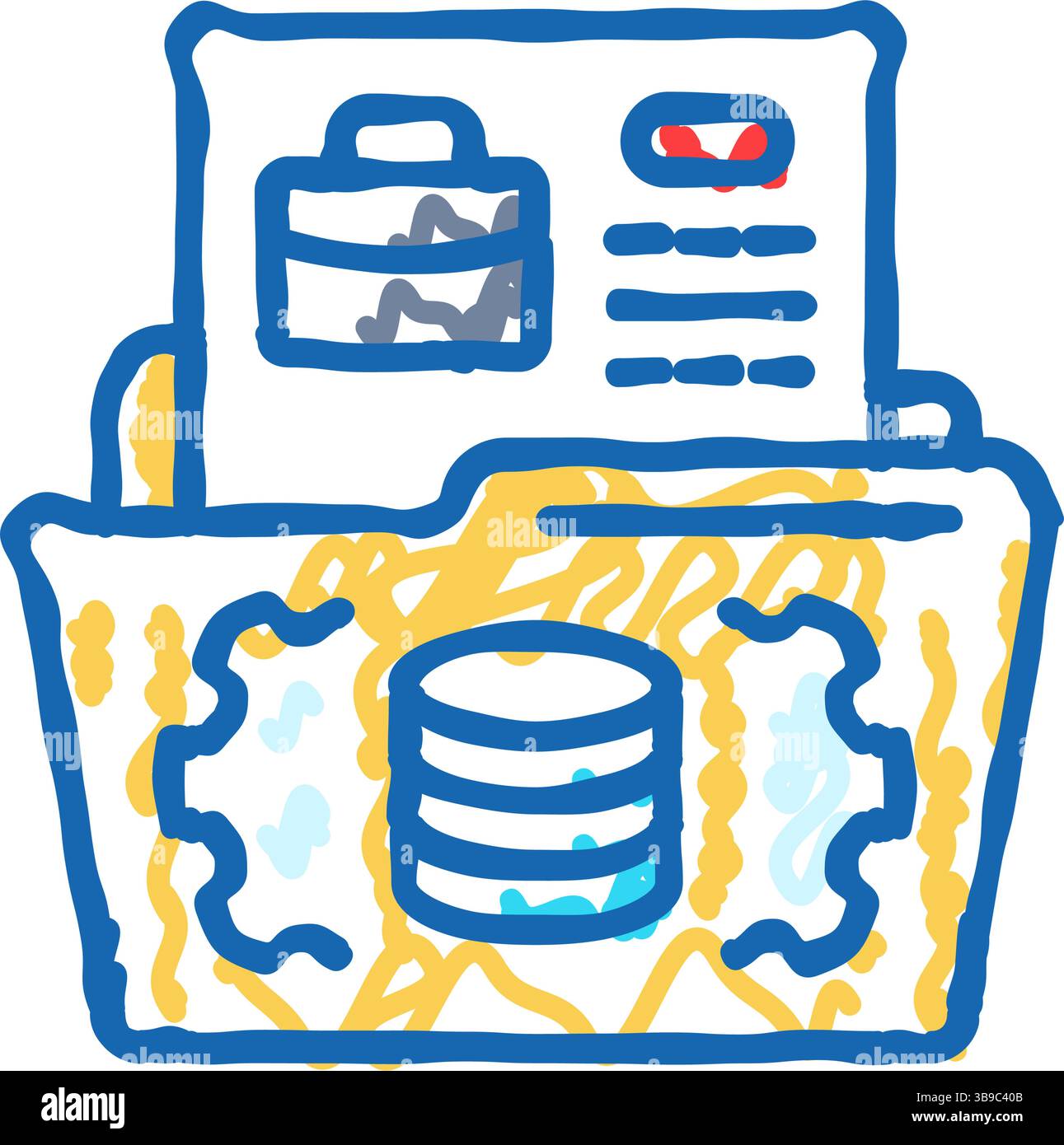 data governance business process icon doodle illustration Stock Vector ...
