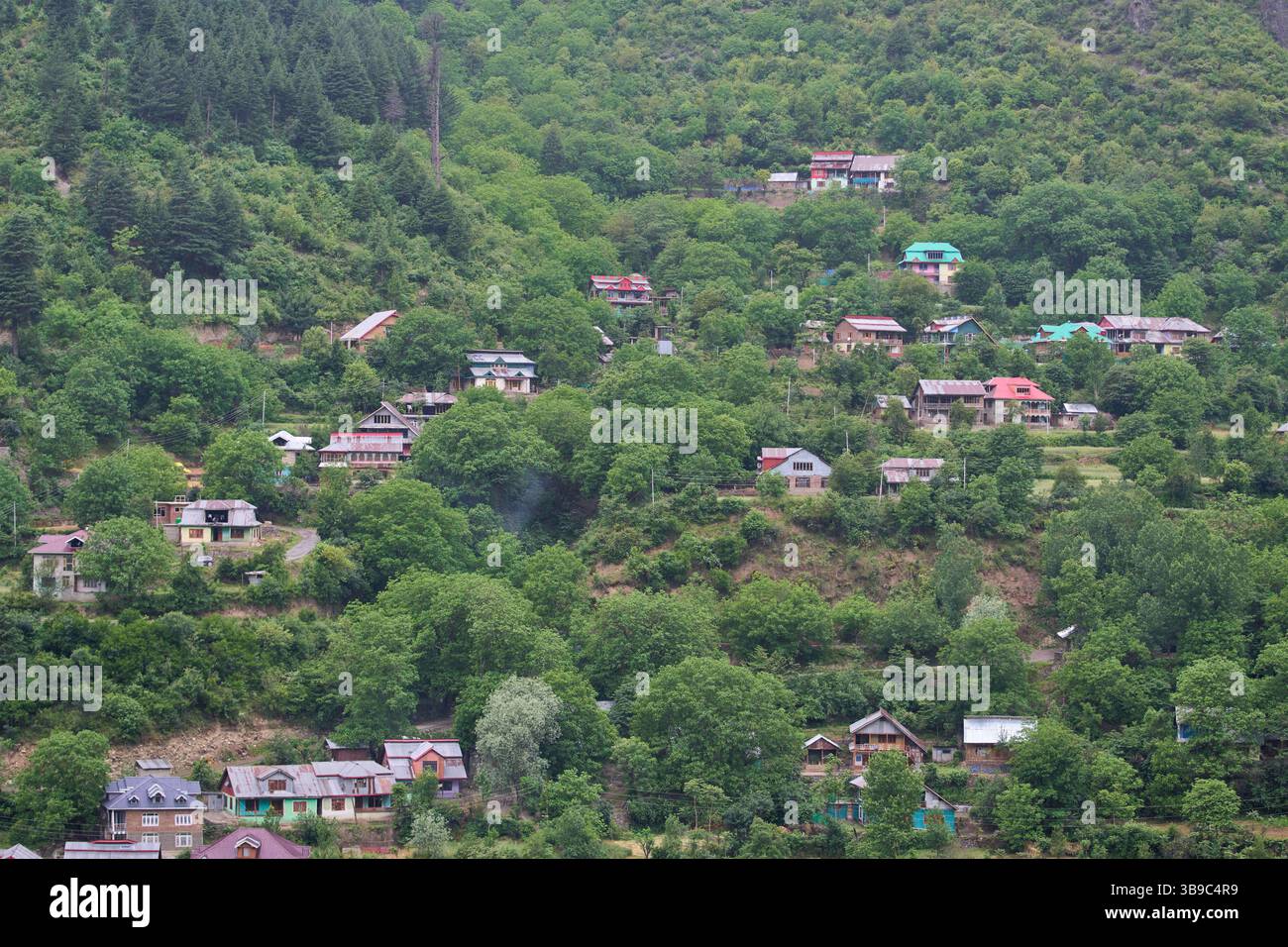 A view of Gingal village which came under intense overnight shelling from Pakistan in Uri ...