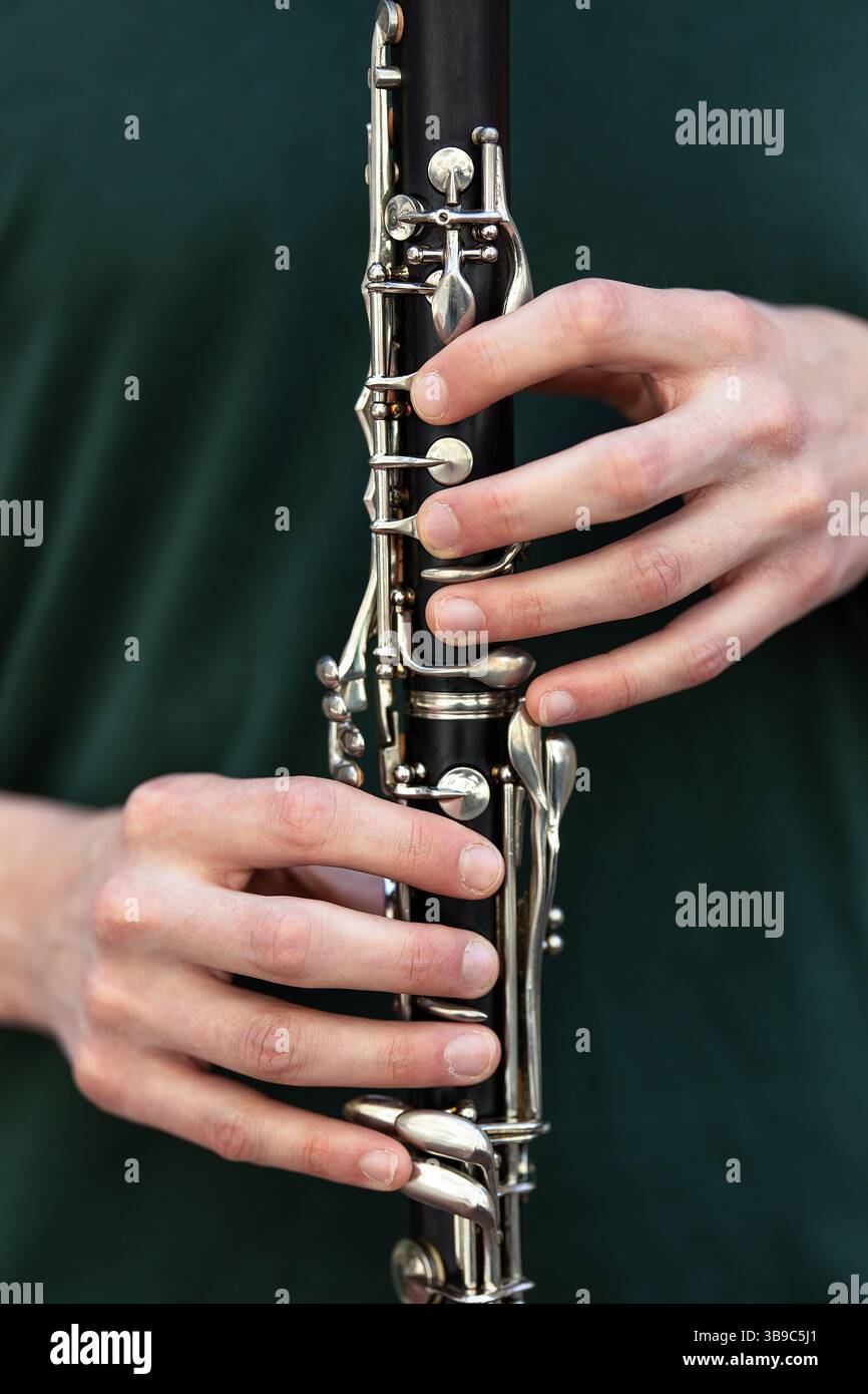 Clarinet practice close up keys hi-res stock photography and images - Alamy