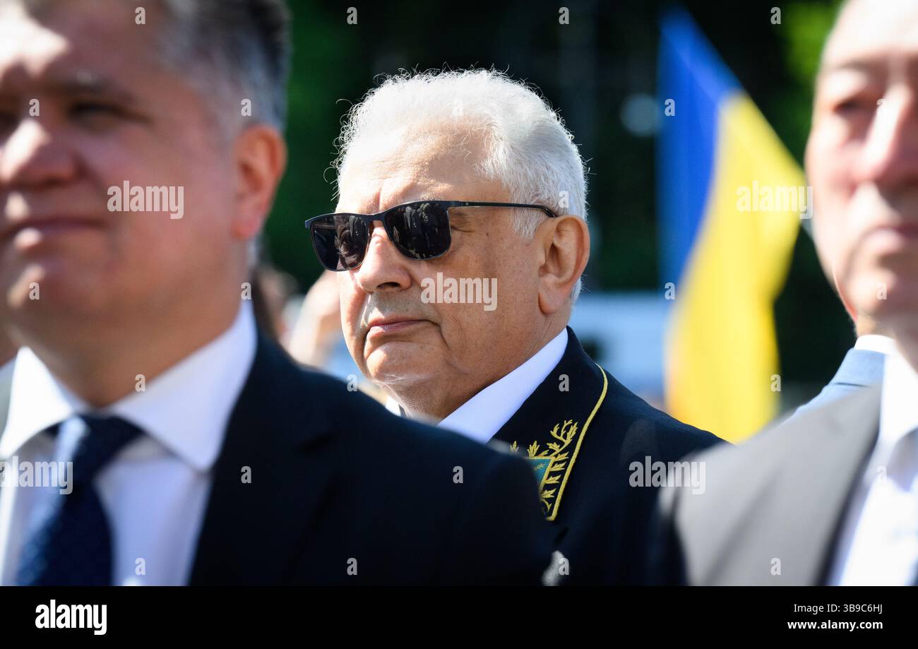 09 May 2025, Berlin: Sergei Yuryevich Nechayev (M), Ambassador of ...