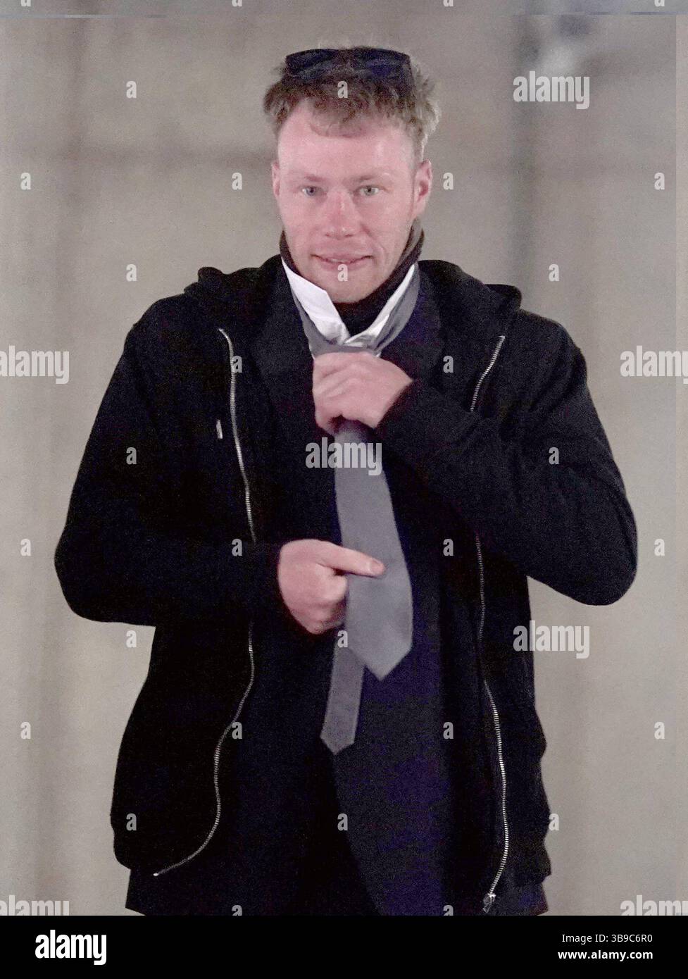 File photo dated 30/04/25 of Adam Carruthers, 31, adjusting his ...