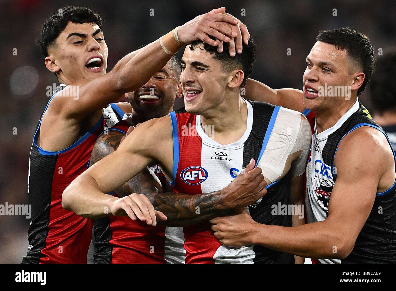 Melbourne, Australia. 09th May, 2025. Anthony Caminiti of St Kilda ...