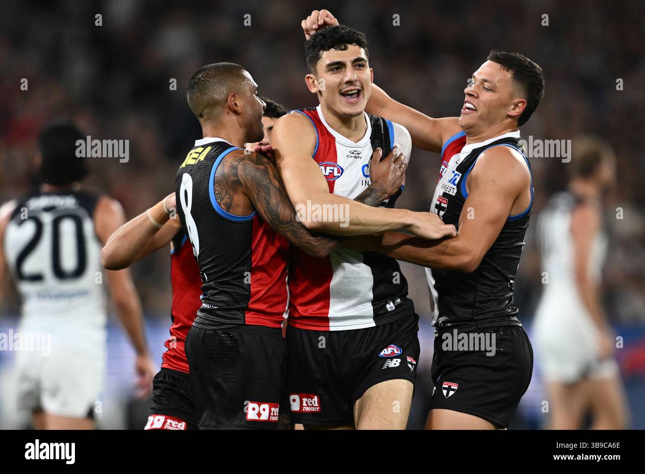 Melbourne, Australia. 09th May, 2025. Anthony Caminiti of St Kilda ...
