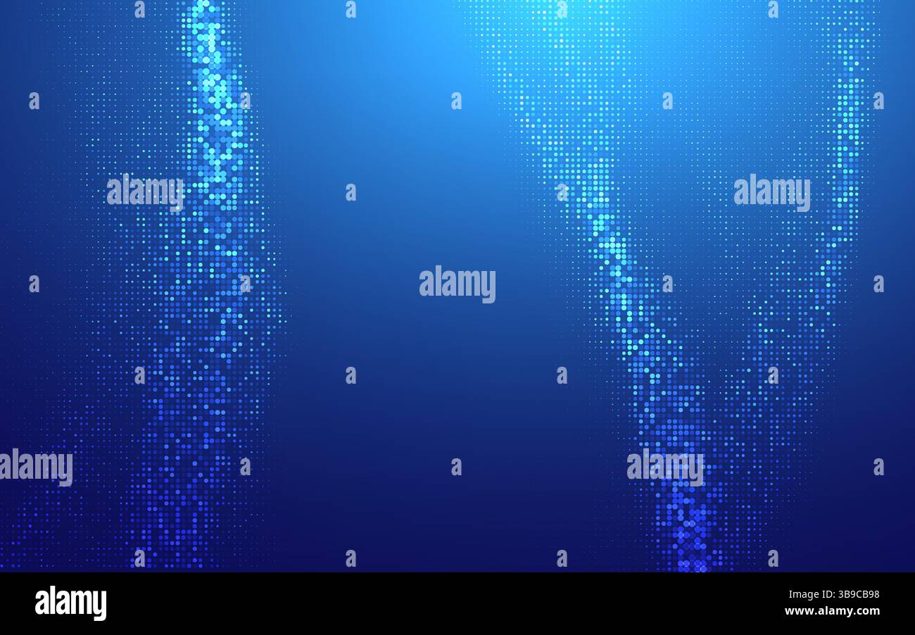 Finance background blue. Vector tech finance halftone technology ...
