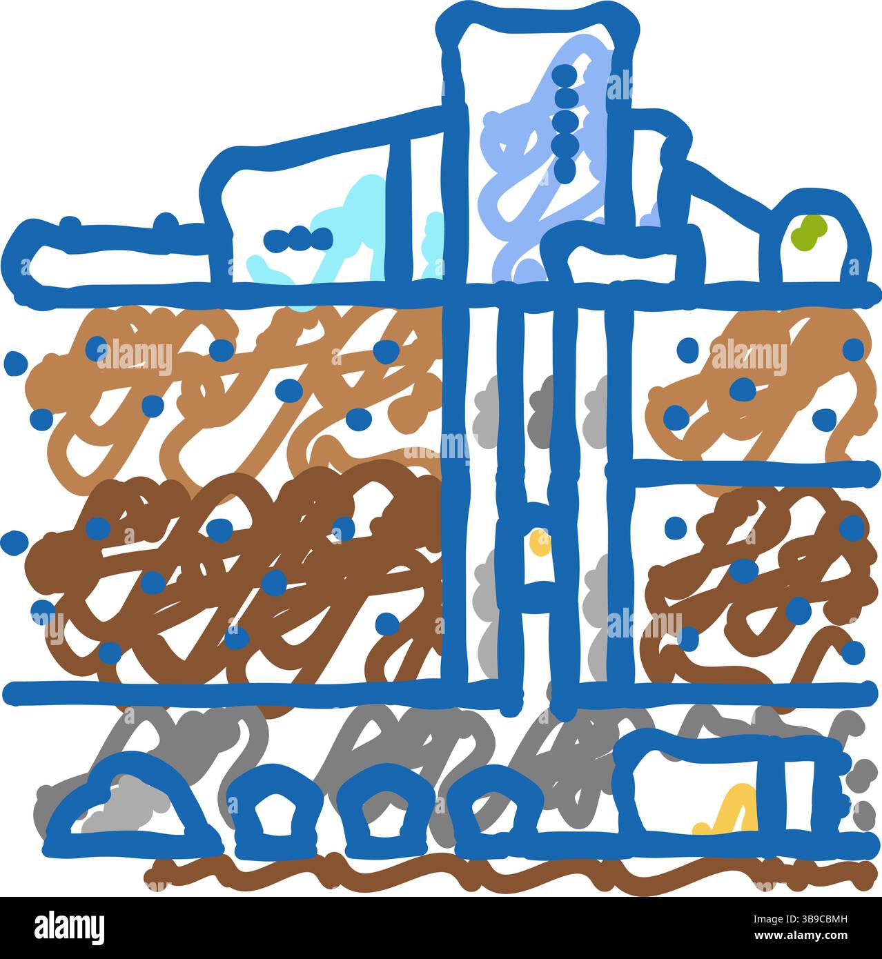 underground mining icon doodle illustration Stock Vector Image & Art ...