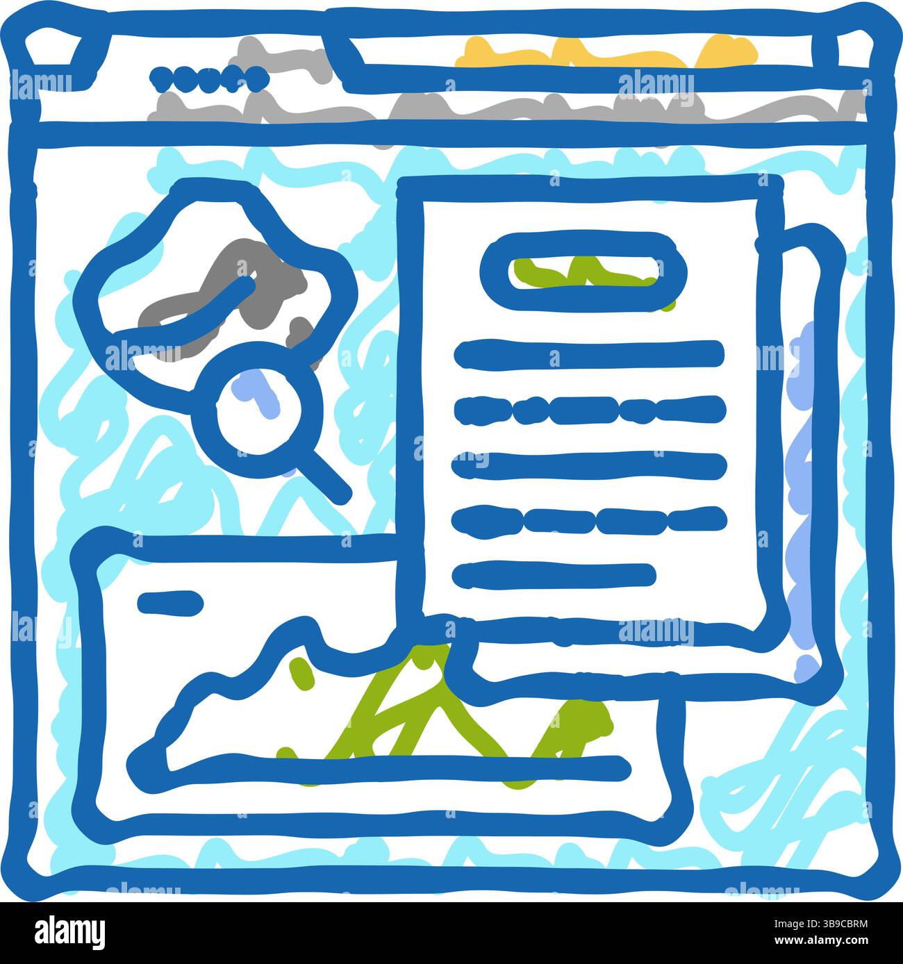 resource assessment mining icon doodle illustration Stock Vector Image ...
